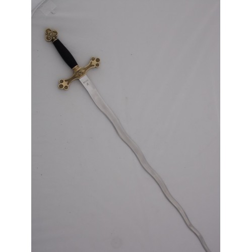 ESPADA MASÓNICA FLAMÍGERA CORDÓN NEGRO